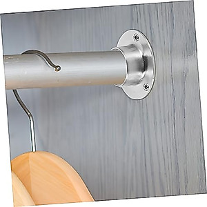 Cabilock 16 Pcs Shower Curtain Rod Base Wardrobe Sockets Curtain Rod Socket Curtain Flange Rod Holder Shower Curtain Holders Boom Stand Washcloth Holder Shower Curtain Pole Socket Towel