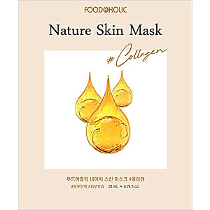 [ Nature Skin ] 100 Combo Pack Face Sheet Mask, Nude Sheet with Release Paper, Premium Quality Korean Facial Sheet Mask (10 x 10 Types : Aloe, Blueberry, Collagen, Cucumber, Green-Tea, Pearl, Rose, Royal-Jelly, Tea-Tree, Vitamin) FOODAHOLIC