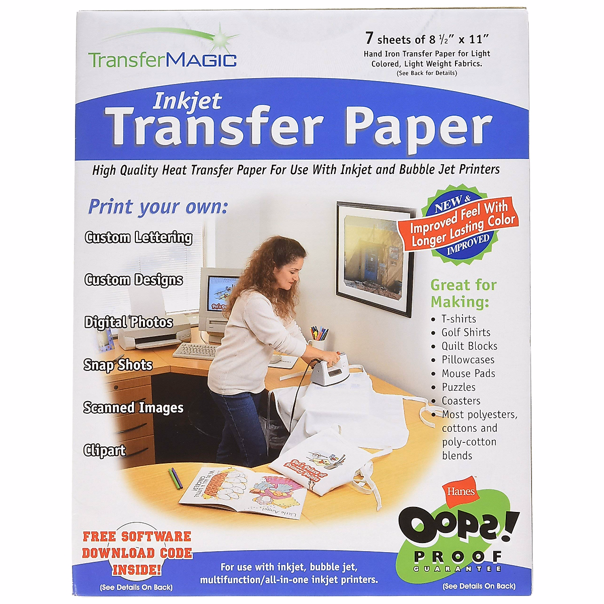 Transfer Magic Ink Jet Transfer Paper 8.5"X11" 7/Pkg