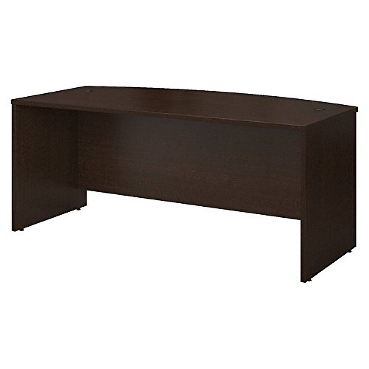 Bush Business Furniture Series C 72W x 36D Bow Front Desk in Mocha Cherry