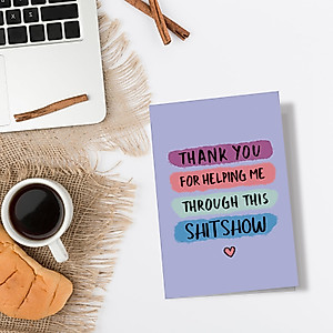 Funny Thank You Card for Women Men, Thank You for Supporting Me Card, Humor Appreciation Card for Coworker Friends Family Members