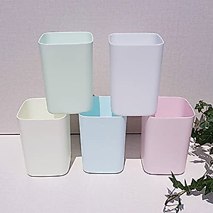 Hilsayum PCS Kitchen Trash Can Plastic Open-Mouth Garbage Box Small Rubbish Can Square Storage Bucket for Home Desktop