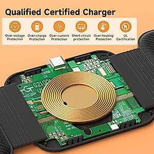 Wireless Charger For Samsung Multi Devices, Foldable 3 in 1 Fast Travel Charging Pad/Station/Dock Compatible for Samsung Galaxy Z Fold4/Flip4/S23Ultra/S22/S21/S20/Note 20 Galaxy Watch5/4/3 Galaxy Buds