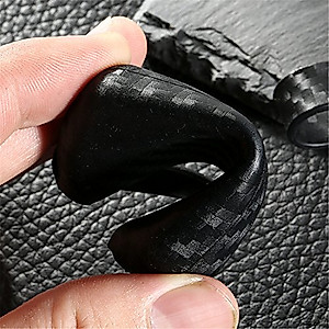 M.JVisun Soft Silicone Rubber With Carbon Fiber Texture Pattern Skin Cover Protector For Volkswagen Fob, Car Keyless Entry Remote Key Fob Case For VW Volkswagen 2 3 Buttons Fob Remote Key - Black
