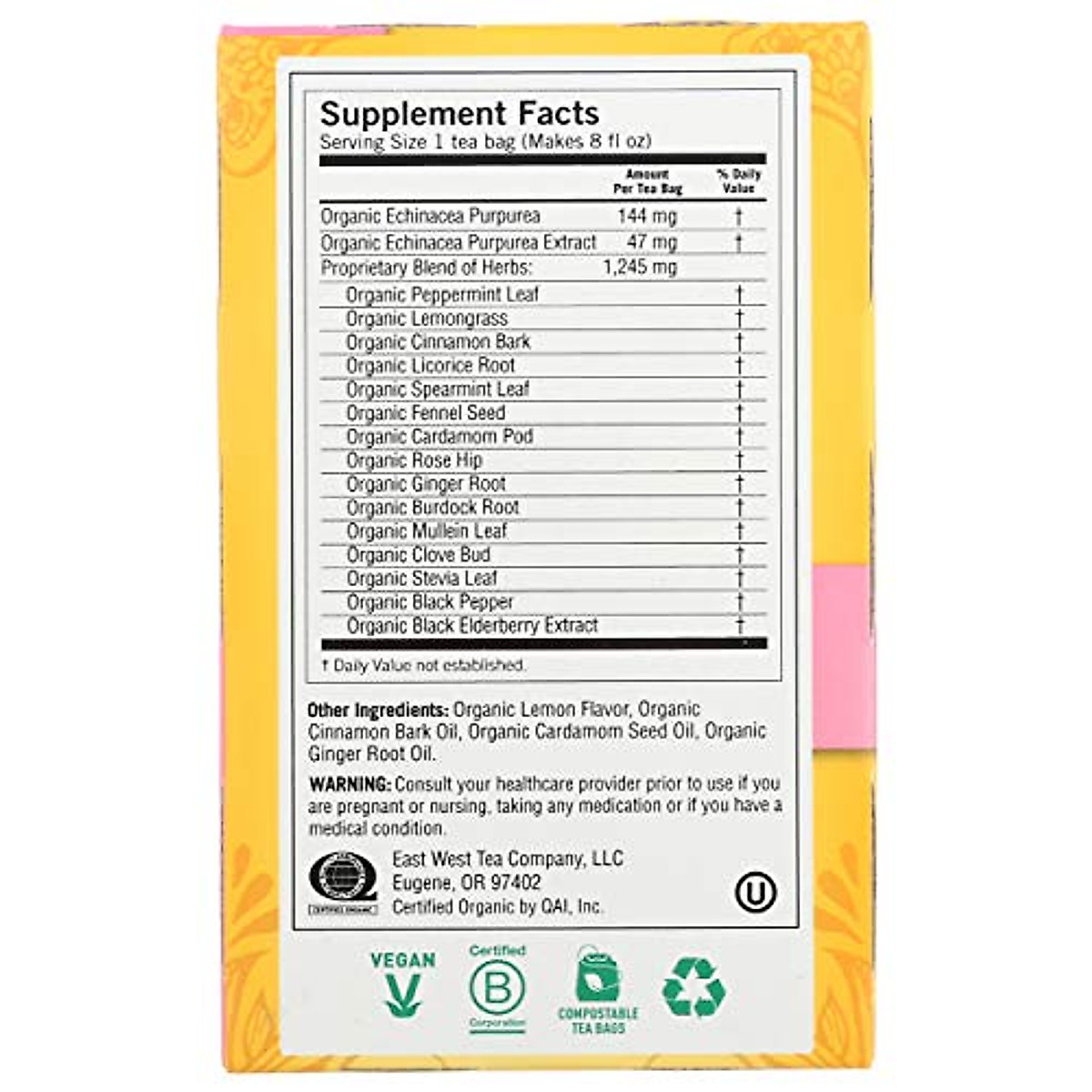 Yogi Tea, Echinacea Immune Support, 16 Count