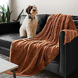 Snuggle Sac Brown Throw Blanket for Couch 50x60 inches, Ultra Soft Terracotta Throw Blanket for Sofa, Bed for Womens Mens