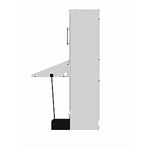 RoomAndLoft Brentwood Lateral Queen Solid Wood Murphy Deskbed in White