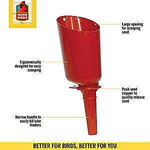 More Birds Quick Release Seed Scoop, Seed Dispenser, 1.33 lb Seed Capacity