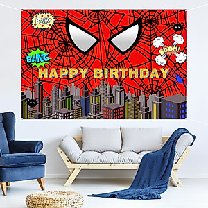 RoadSea Cartoon Sign Birthday Backdrop Banner - Kid Girl Boy Birthday Party Background - Cartoon Movie Theme Boy Birthday Party Photography Background Decorations - 6 x 4 Feet