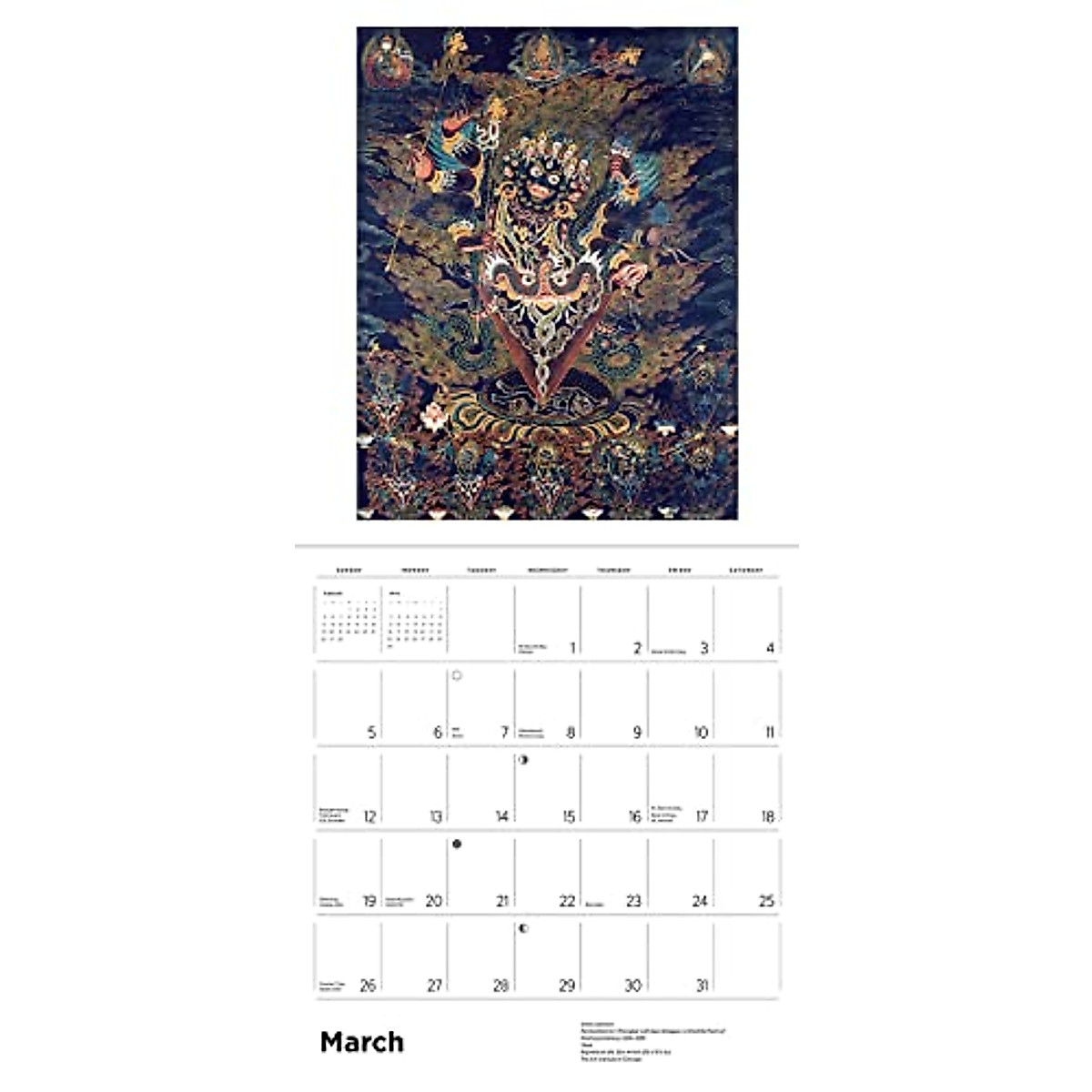 Enlightenment: Buddhist Paintings 2023 Wall Calendar