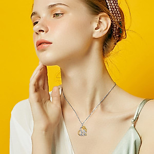 Sisters Birthday Gifts from Sister Sterling Silver Sunflower Heart Necklace Always My Sister Forever My Friend Female Friendship Jewelry