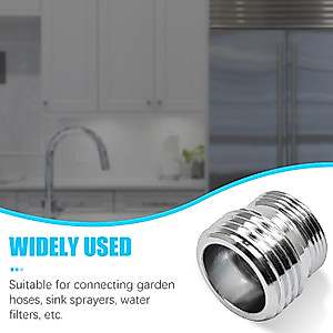 2 Pcs Faucet Adapter Kitchen Sink Faucet Adapter Fitting for Connecting Garden Hose, Water Filter, Standard Hose, 18 mm Male to G1/2'' (20 mm) Male Adapter