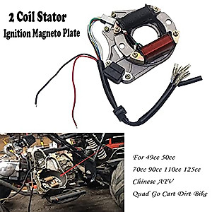 Complete Wiring Harness Kit ATV Wire Harness for Taotao Chinese 4 Wheeler 50cc 70cc 110cc 125cc Pit Quad Dirt Bike Parts with Electrics Stator Coil CDI Solenoid Relay by BOOTOP PIN