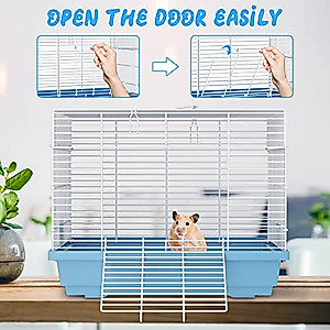 Pronetcus Small Hamster Cage, Small Animal Travel Cage - Ideal for Temporary Carrier or Transport of Hamster,Mice, Rats, hampsters, Gerbils, Parrot,Bird,and Baby Squirrels.