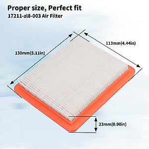 MOTOYUN 17211-zl8-023 17211-zl8-003 Air Filter for Honda Gc135 Gcv135 Gc160 Gcv160 Gc190 Gcv190 GX100 GCV190A Engine 7021p HU800AWD 5521rs HU770F Lawn Mower # 17211-zl8-000 17211-Z8B-901 (5Pack)