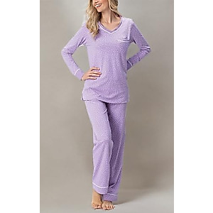PajamaGram Petite Pajamas for Women - Womens Petite Pajamas Set, Lavender, XL 16