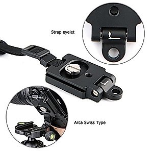 JJC Deluxe DSLR Camera Hand Strap with Quick Release Plate for Canon EOS 90D 80D 70D 77D 60D 6D Mark II 7D Mark II 5D Mark IV III 5Ds R 1Dx Mark II EOS Rebel T8i T7i T6i T5i T7 T6 SL3 SL2 & More DSLR