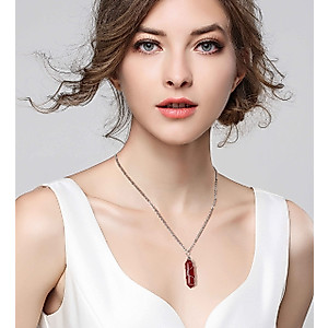 MAIBAOTA 10 Pcs Crystal Necklace Healing Amethyst Crystals Carnelian Chakra Necklaces Evil Eye Necklace Vintage Hippie Wiccan Boho Rose Quartz Moon Sun Jewelry Heart Gemstone Pendant for Women,