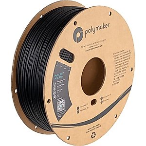 Polymaker PLA PRO Filament 1.75mm Black, Powerful PLA Filament 1.75mm 3D Printer Filament 1kg - PolyLite 1.75 PLA Filament PRO Tough & High Rigidity 3D Printing PLA Filament Black