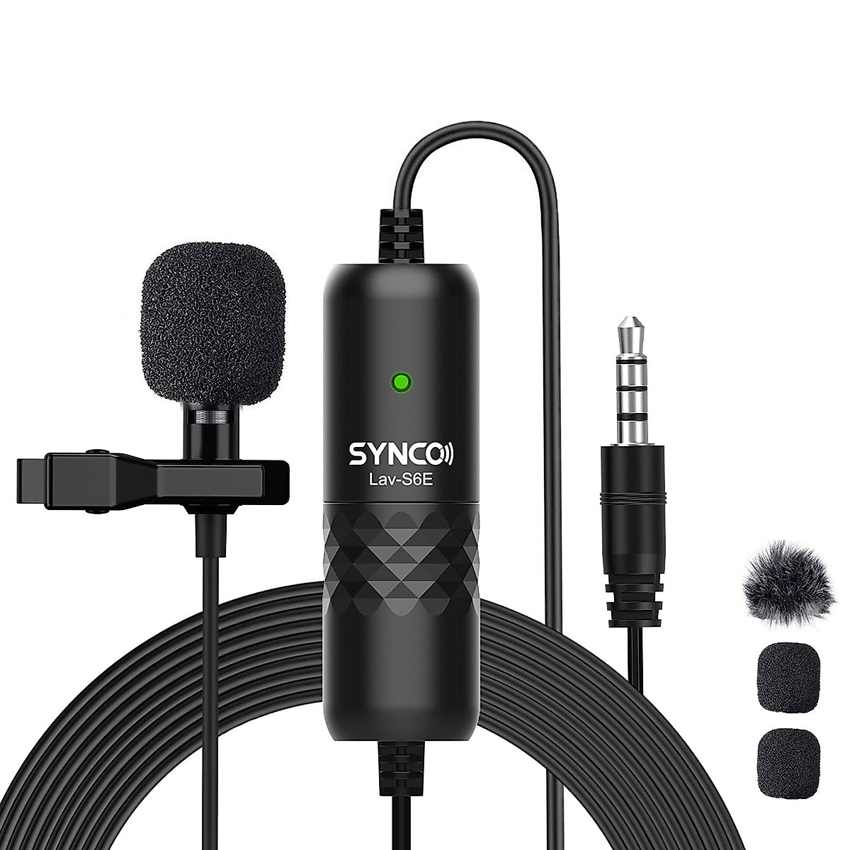 SYNCO G2(A2) Wireless Lavalier Microphone and an Extra 6M Cord lavalier Microphone