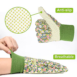 Ainiv Gardening Gloves for Women/Ladies, Non-Slip Grip Garden Work Gloves, Comfortable Thorn Proof Garden Gloves