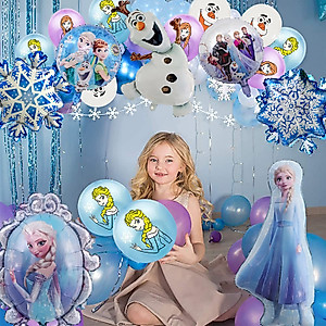 20Pcs Frozen Party Balloons Frozen Themed Birthday Party Foil Balloons Latex Balloons Frozen party Decoration