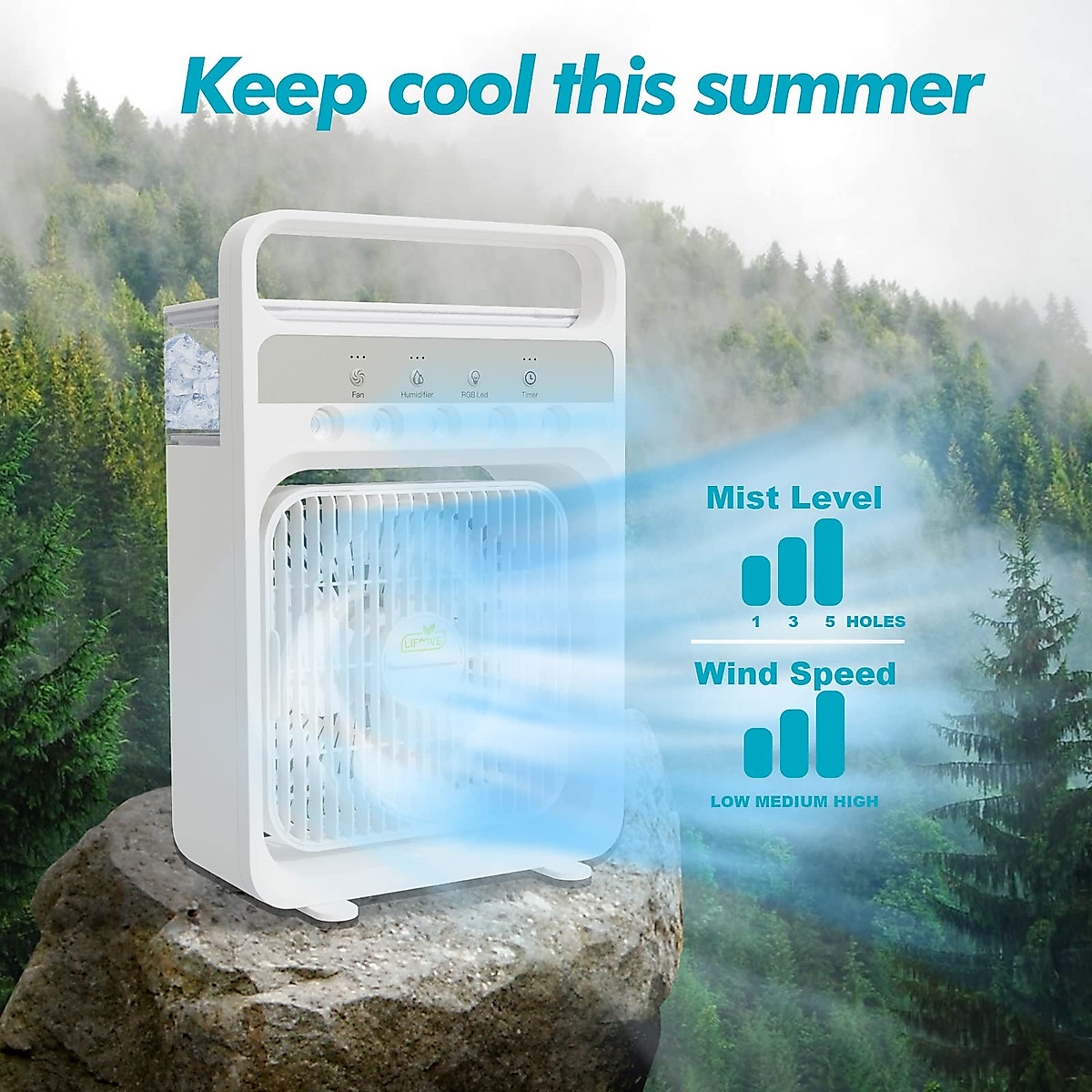 LIFOVE Air Cooler Fan White