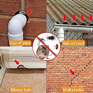 IUYPKQ Steel Wool for Mice Control - 2 Pack of 3×10Ft Steel Wool, Gap Filter for House & Garage - Keep Mice Away from Holes，Siding，Pipeline，Vents in Garden, House, 7.04oz (2, 100g)