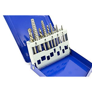 Forney 20512 Drill Bit Set, Industrial Pro Left Hand HSS Screw Machine Length Stubby, 1/16-Inch thru 5/16-Inch, 10-Piece