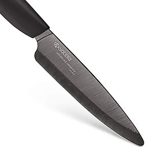 Kyocera Advanced Ceramic Revolution Series 4.5-inch Utility Knife, Black Blade