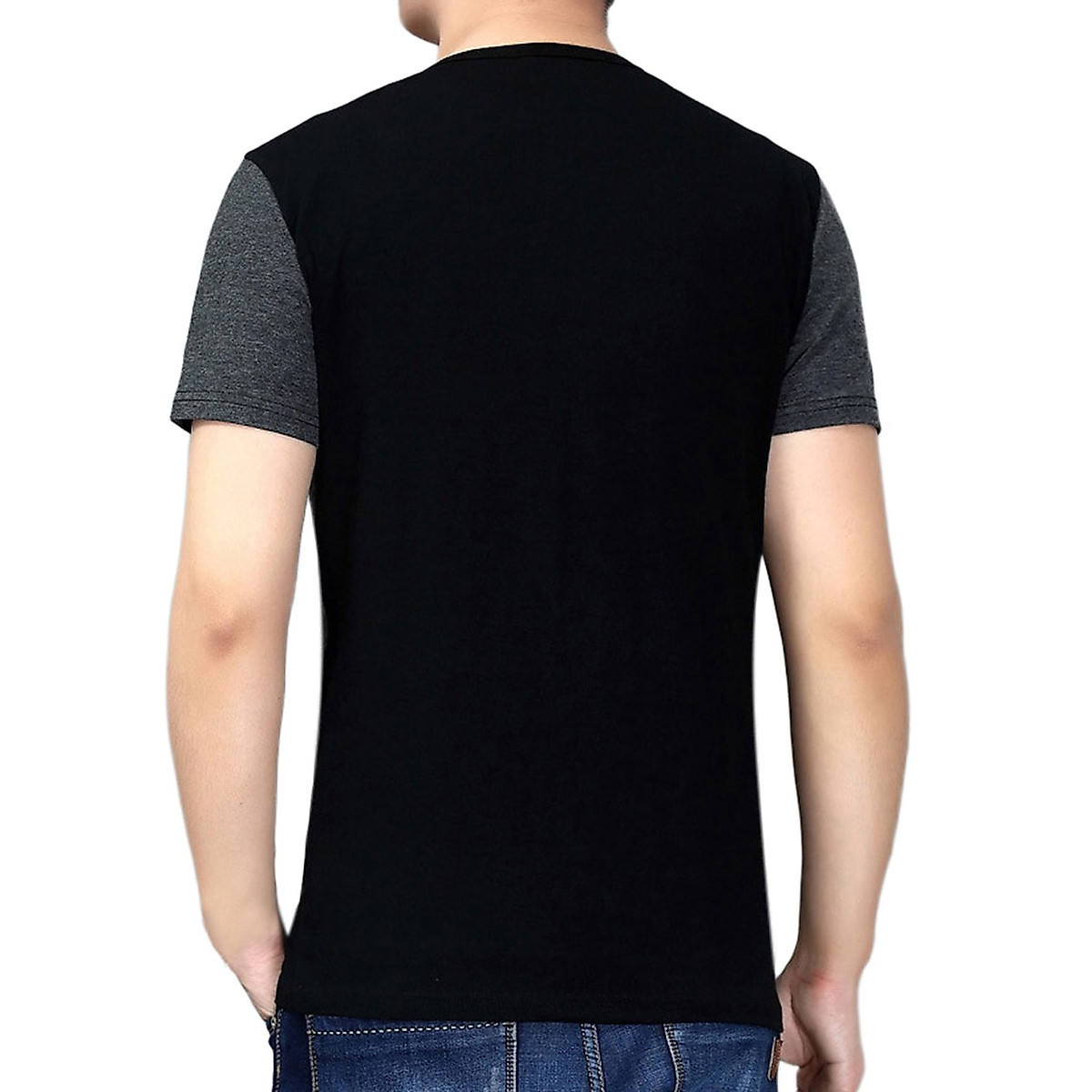 Yong Horse Men's Casual T-Shirt Athletic Long Sleeve - Crewneck Cotton Tee Shirt Teen Boys Graphic T Shirts Sun Protection UPF 50+ UV for Outdoor Sporting Running Gym Slim Fit Navy and White M