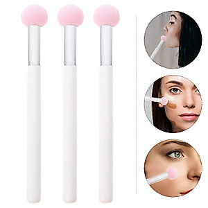 Lurrose 3Pcs Foundation Sponge Powder Puff Mushroom Head Dry and Wet Makeup Puff Makeup Brush Sponge Applicator Concealer Brush Sponge for Women Girls
