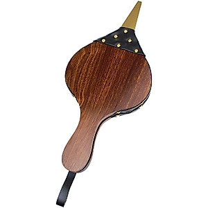 DYWISHKEY Bellows, Fireplace Bellows 15 Inch x 6.5 Inch, Air Bellow Fireplace Blower Leather Bellows Fire Bellows for Fireplaces, BBQ and Camping, Bellow with Hanging Leather Strap