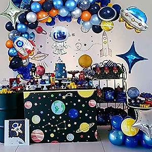 Felice Arts Outer Space Party Balloons kit Space Party Supplies Decoration with Rocket Astronaut Balloon for Birthday Party Baby Shower Sloar System Party