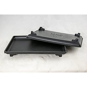2 Rectangular Black Plastic Humidity/Drip Tray for Bonsai Tree and House Indoor Plants - 9"x 6"x 1"