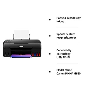 Canon PIXMA G620 Wireless MegaTank Photo All-in-One Printer [Print, Copy, Scan], Black