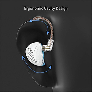 YINYOO KZ AS16 in Ear Monitors IEM Metal in Ear Headphones Earphones HiFi Stereo Sound Wired Earbuds Noise Cancelling with 8BA Balanced Armature Driver 0.75mm 2pins Cable (with mic, Black)