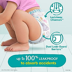 Pampers Easy Ups Pull On Disposable Training Diaper for Girls (3T-4T) Jumbo Pack 22 Count