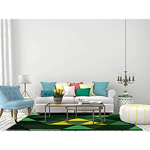 Triforce Quest Green Area Rugs Non-Slip Floor Mat Doormats Home Runner Rug Carpet for Bedroom Indoor Outdoor Kids Play Mat Nursery Throw Rugs Yoga Mat