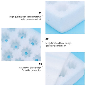 DOITOOL 4pcs Egg Tray Containers with Lids Egg Rack for Refrigerator Foam Eggs Fridge Containers Cardboard Egg Carton Refrigerator Egg Holder Egg Organizer Pearl Cotton Tough White Bracket