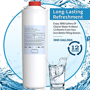 KrohneTec Filter Replacement for Elkay 51300C EWF3000 (No Chip - 1 Pack)