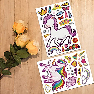 Mocossmy Make a Face Stickers Sheets,24 Sheets Make Your Own Animal Face Mix and Match Stickers,DIY Stickers for Kids Art Crafts School Family Rewards Birthday Gifts Party Favor Supplies Games