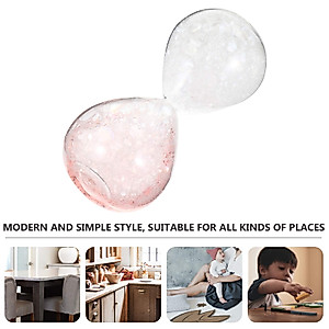 Glass Hourglass Timer Liquid Hourglass Liquid Motion Timer Hourglass Bubble Singing Hourglass Home Decorations Birthday Gifts (Pink) Water Wiggler