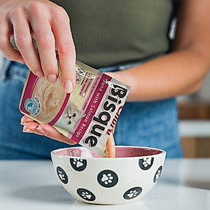 INABA Churu Bisque for Cats, Creamy Lickable Purée Side Dish with Vitamin E, 1.4 Ounces per Pouch, 12 Pouches, Tuna Recipe