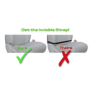 TIKE SMART Luxury Clean-Edge Kick Mat - Seat Back Protector and Seat Cover with Invisible Strap and Stiff Edging (1 Mat)