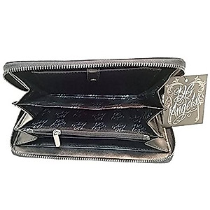 DGA Rockabilly Day of the Dead My Style Red Rose Womens Clutch Zippered Wallet