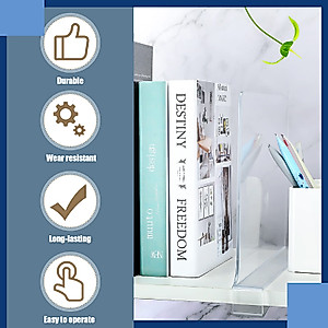 Clear Acrylic Shelf Dividers for Closet Organization Transparent Closet Shelf Divider Organizer Multi Functional Wood Closet Separator for Storage in Bedroom, Kitchen, Office (16 Pieces)