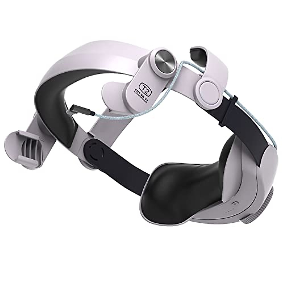 HEIXIAOYU Head Strap Oculus Quest 2 Elite Strap with External Battery T2 Magnetic Plate ABS Raw Materials Pack Holder for Enhanced Playtime VR Head Strap Comfort Strap Foldable Design (Power Style)