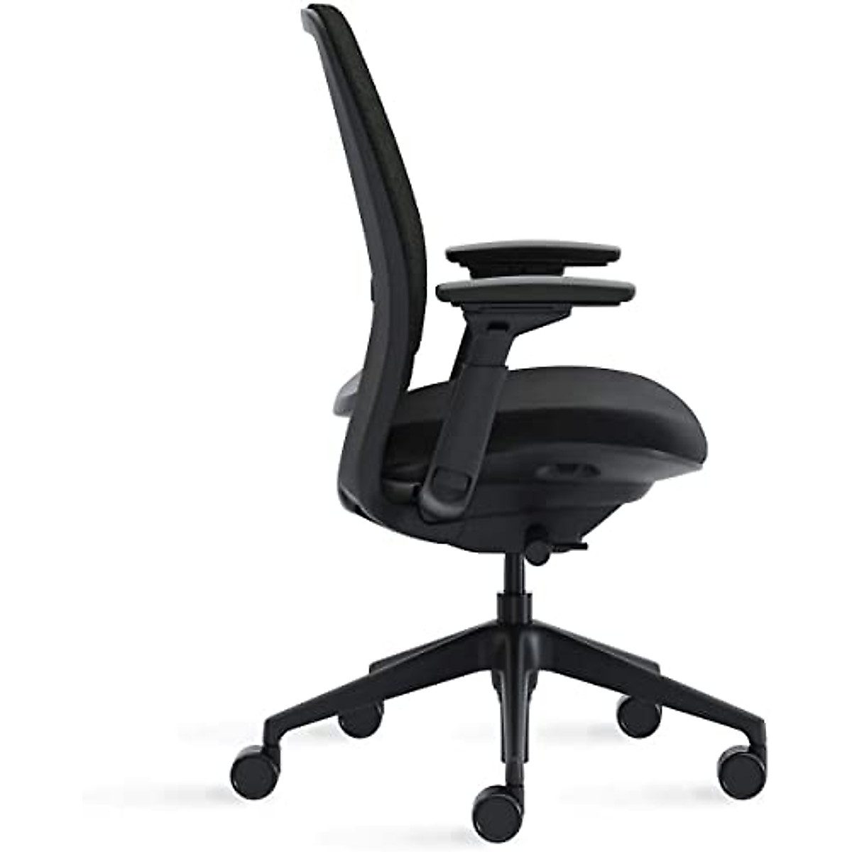 Steelcase Series 2 Office Chair, Black Frame and 3D Microknit Back, Era Fabric (Onyx)