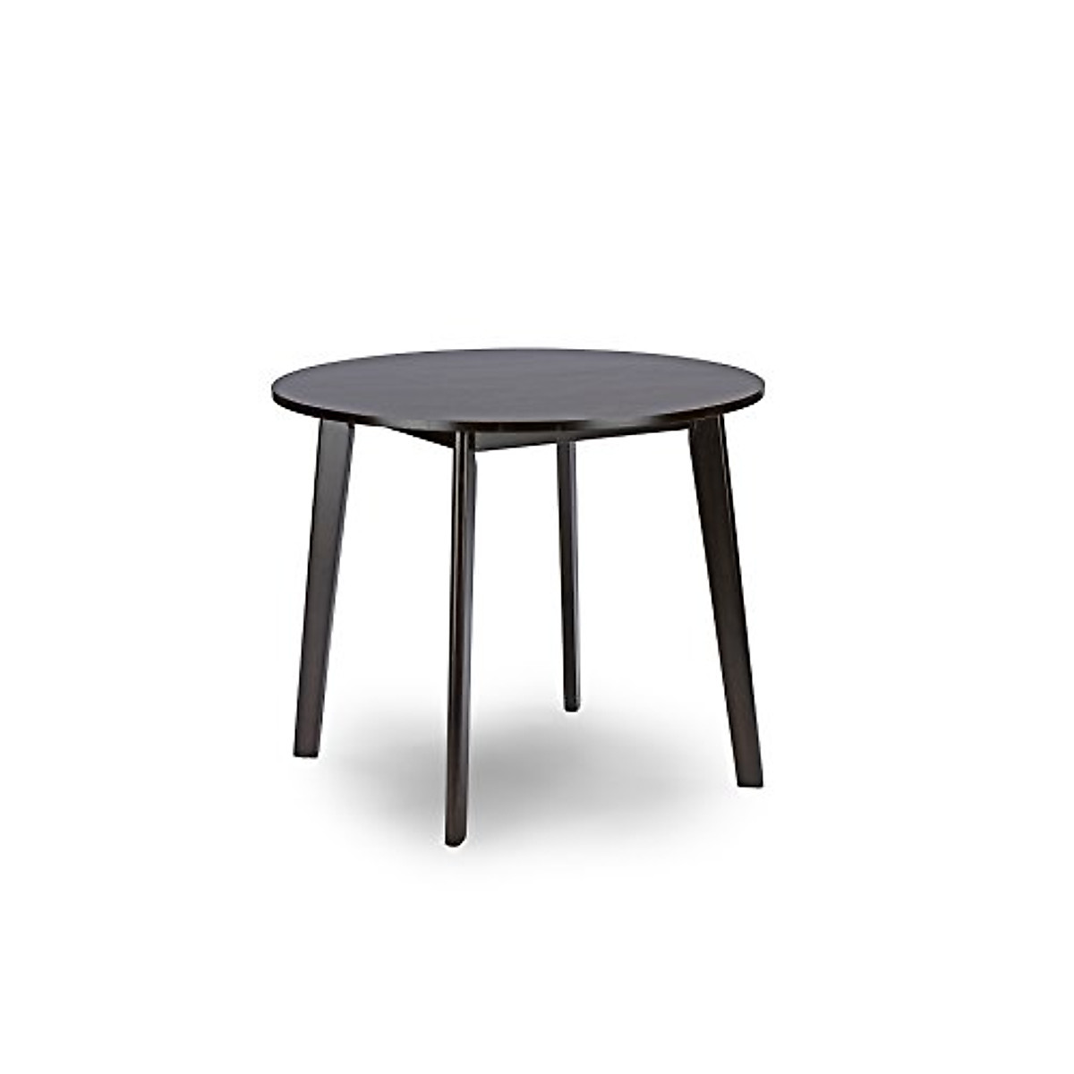 Baxton Studio Debbie Mid-Century Round Dining Table, Dark Brown
